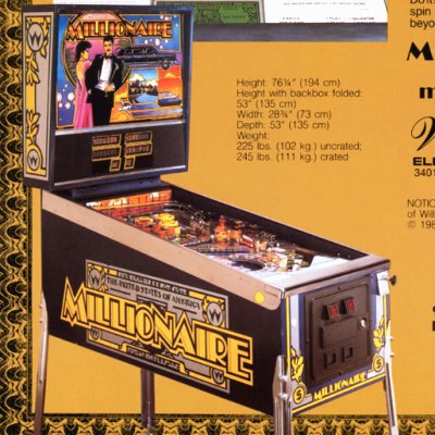 PinballPrice.com - Williams Millionaire pinball machine